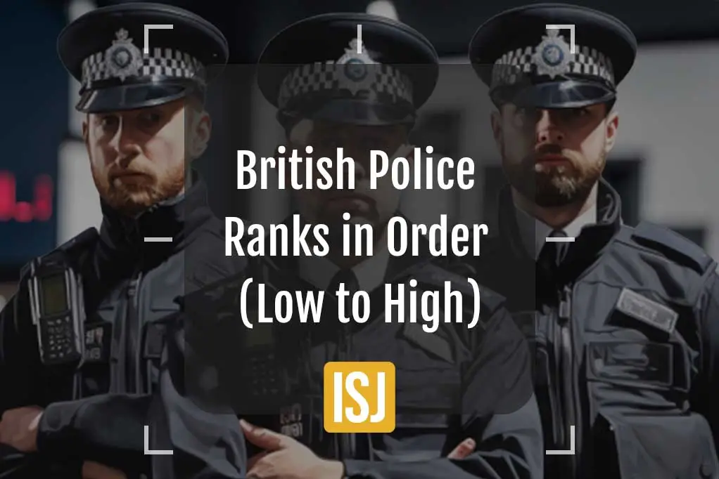 British Police Ranks in Order (Low to High)